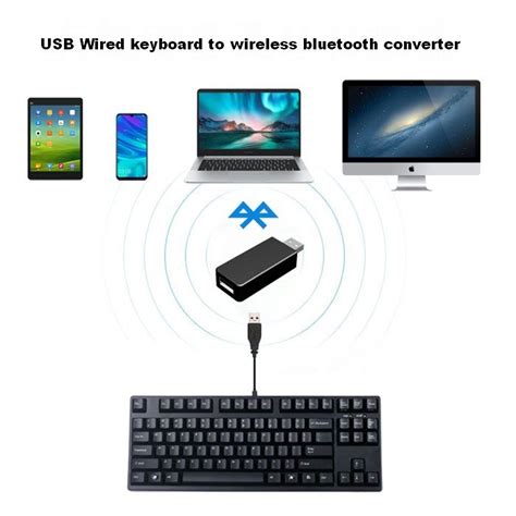 【irresistible】 Usb Keyboard Bluetooth 5 3 Converter Wired Keyboard To