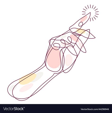 Woman Hand Pointing Finger Or Pushing A Button Vector Image