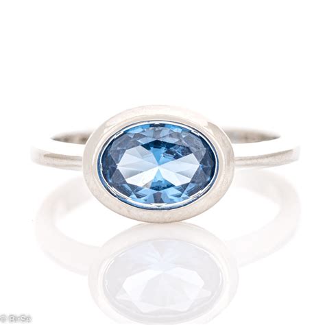 Сребърен Пръстен с Нежно Син Камък