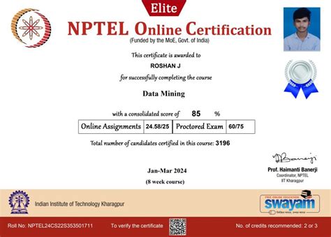 roshan j on linkedin datamining machinelearning nptel continuouslearning datascience…