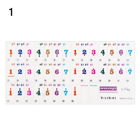 4961 Key Music Decal Notes Piano Keyboard Sticker Vicedeal