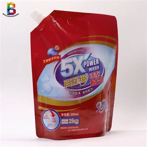 Custom Soap Laundry Spouted Refill Pouch Anti Corrosion Washing