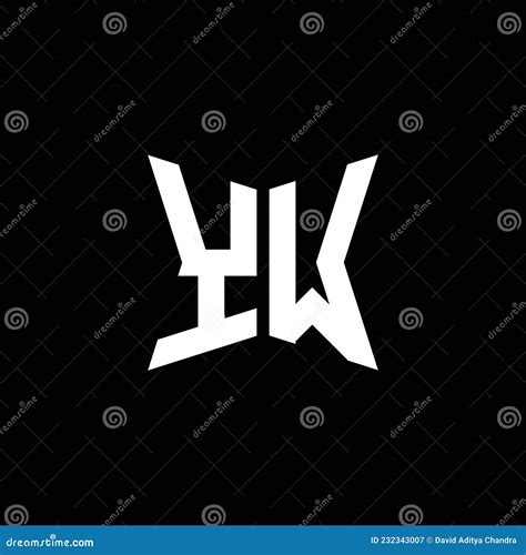YW Logo Monogram Geometric Shape Style Stock Vector Illustration Of