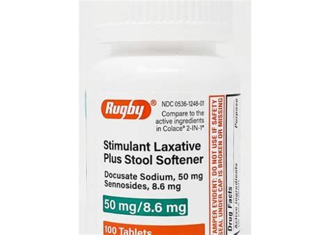 Stimulant Laxative Plus Stool Softener 100 Tablets 1 Or 3 Pack By