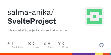 GitHub Salma Anika SvelteProject It Is A Sveltekit Project And Used