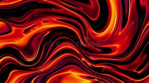 Vibrant Swirling Red And Orange Abstract Patterns Fluid Art Modern Art Concept Stock Footage