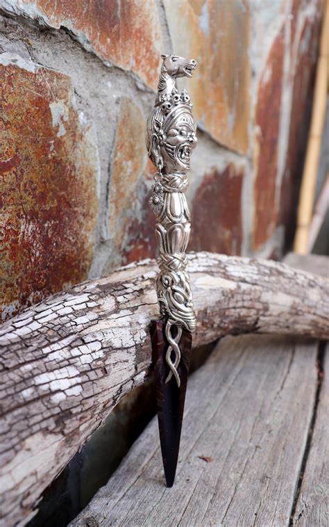 Silver Phurba Based On Terma Of Dudjom Lingpa Buddhist Workshop Natsog Dorje