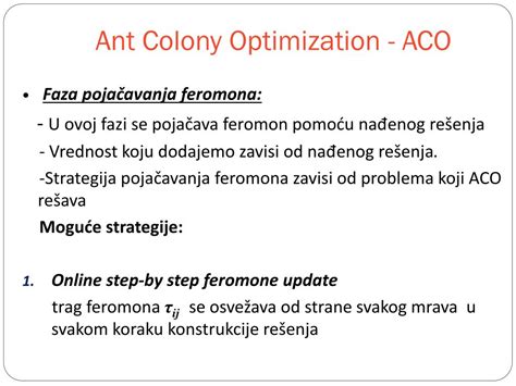 PPT Mravlje Kolonije Ant Colony Optimization ACO PowerPoint Presentation ID