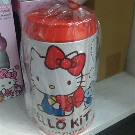 全新品正版三麗鷗雷標授權KITTY蝴蝶結大可樂罐頭錢桶 馬口鐵材質 蝦皮購物