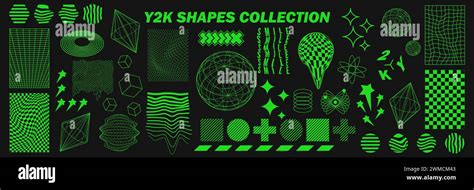 Abstract Geometry Wireframe Shapes And Patterns Cyberpunk Elements