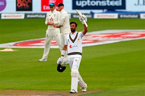 Shan Masood Celebrates His Hard Fought Test Century