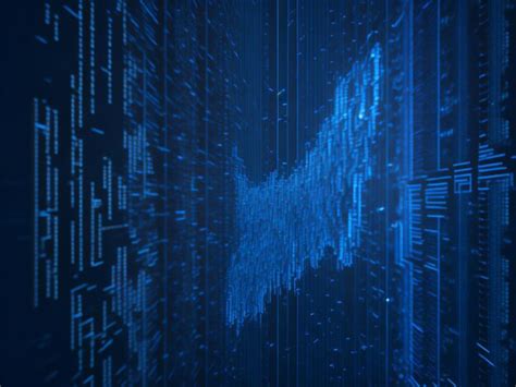 Premium Photo Blue Digital Binary Data On Computer Screen Background