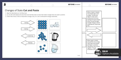 Changing States Cut And Paste Worksheet Teacher Made