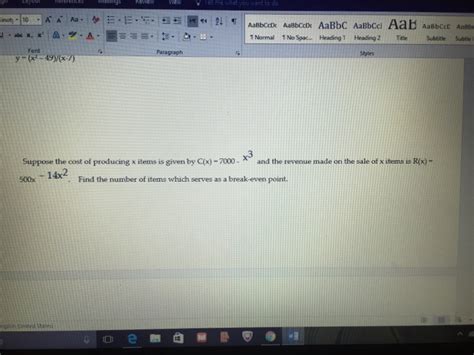 Solved Suppose The Cost Of Producing X Items Is Given By