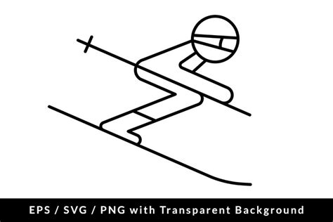 Skier Icon Symbol Svg Eps Png Graphic By Martcorreo · Creative Fabrica
