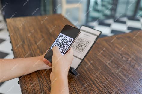Premium Photo Qr Code Payment E Wallet Man Scanning Tag Accepted Generate Digital Pay Without