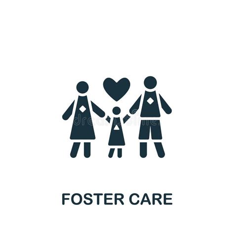 Foster Care Icon Monochrome Simple Sign From Donation Collection Stock