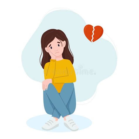 Heart Broken Crying Girl Clipart