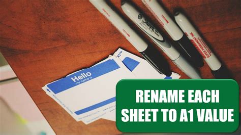 Rename Each Worksheet Based On Its A Value Excel Tips Mrexcel Publishing