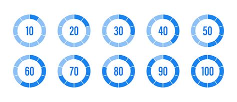 Progress Load Set Loader Blue Vector Progress Loading Bar Set Vector