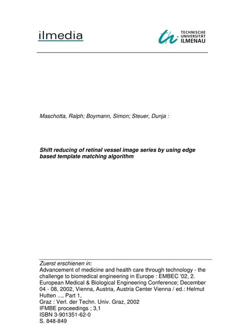 Pdf Shift Reducing Of Retinal Vessel Image Series By Using Edge Based