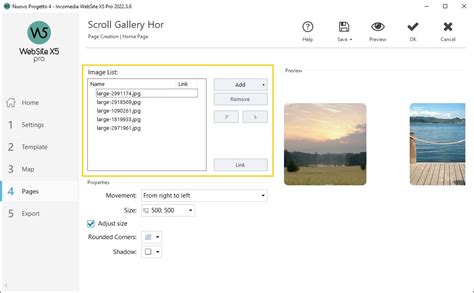 scroll gallery hor object how to create a gallery displaying one image