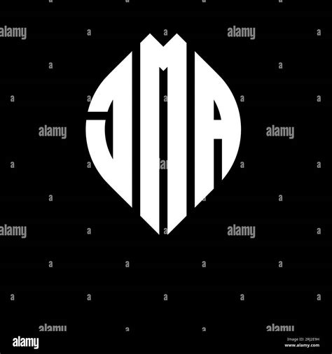 Jma Circle Letter Logo Design With Circle And Ellipse Shape Jma