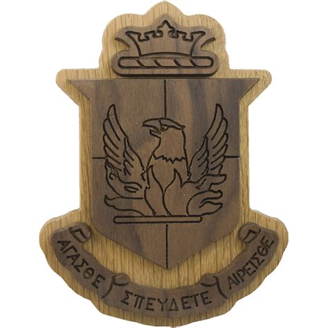 Alpha Sigma Alpha Carved Background Sorority Crest