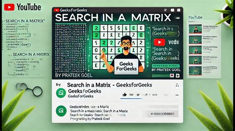 Search In A Row Column Sorted Matrix Gfg Potd Youtube