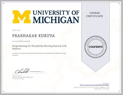 Connections Pythonprogramming Universityofmichigan Courseracertified Prabhakar Kuruva