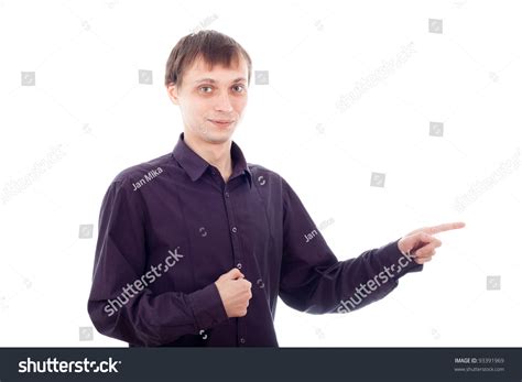Funny Nerd Man Pointing Isolated On Stock Photo 93391969 Shutterstock
