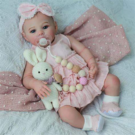 Ksbd Realistic Reborn Dolls Girl 18 Inch Lifelike Newborn Eyes Open Doll Real Life