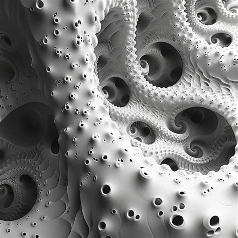 Intricate Abstract Swirl Of Organic Shapes In Monochrome Design Stock Illustration