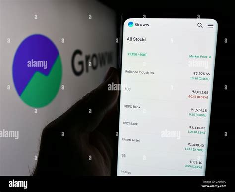 Person Holding Smartphone With Webpage Of Indian Fintech Company Groww