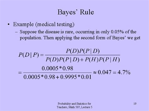 USES OF CONDITIONAL PROBABILITY The Product Rule Bayes
