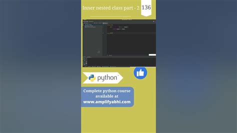 Python Inner Nested Class Part 2 Py Srt 136 Youtube