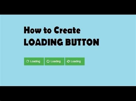 How To Make Animated Loading Button Html With Css YouTube