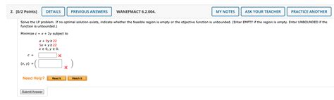 Solved Function Is Unbounded Minimize C X 2y Subject To