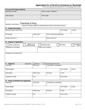 Fillable Online BUILDING PERMIT APPLICATION CHECKLIST Fax Email