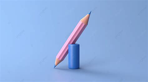 최소한의 분홍색 배경에 파란색 연필의 학교 3d 렌더링으로 돌아가기 연필 학교 그림 다시 대학으로 배경 일러스트 및 사진