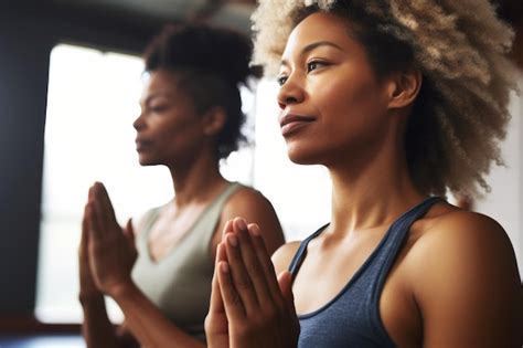 Premium Ai Image Cropped Shot Of A Yoga Instructor And Her Student In