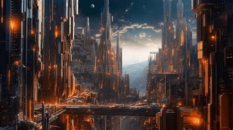 City In A Parallel Dimension Stock Illustration Illustration Of Water