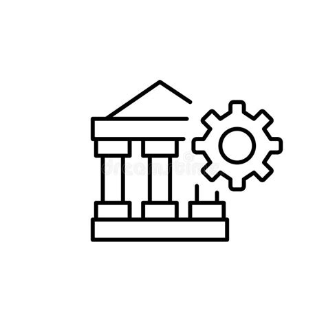 Bank And Cogwheel Banking System Configuration Operational Efficiency