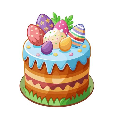 Premium Vector Easter Traditional Orthodox Easter Cakes Decorated With White Glaze Candied