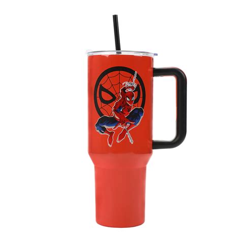 Marvel Spider Man Vacuum Insulated 40 Oz Red Stainless Steel Tumbler
