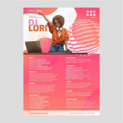 Design Der Pressemappe Mit Farbverlauf Kostenlose Vektor