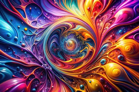 A Mesmerizing Abstract Visual Journey Through Psychedelic Liquid Colors And Intricate Patterns