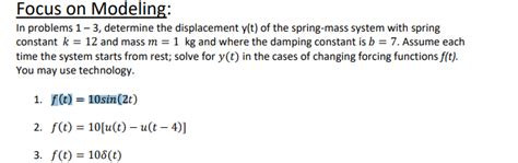 Solved Focus On Modeling In Problems Determine The Chegg
