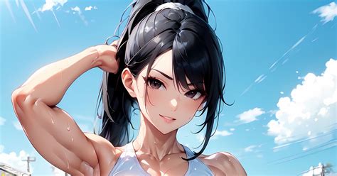 格闘少女 トレーニングする千歌さんの夏と冬 色艶芳のマンガ 筋肉女 おねえさん 腹筋 Pixiv