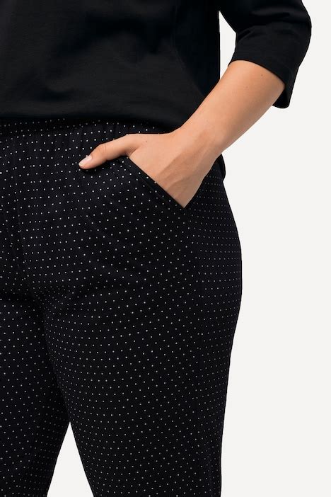 Polka Dot 34 Sleeve Pajama Set Black Ulla Popken